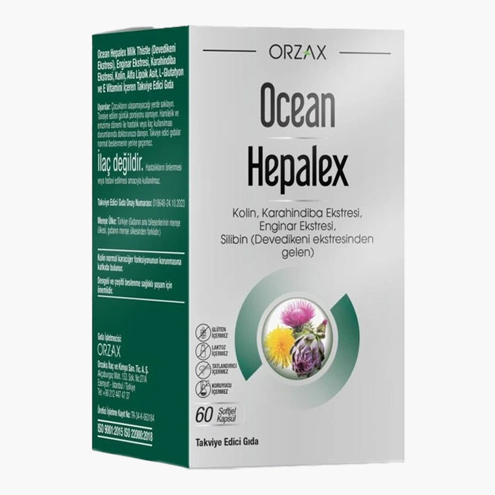 Orzax Ocean Hepalex Takviye Edici Gıda 60 Kapsül – Dermoderm